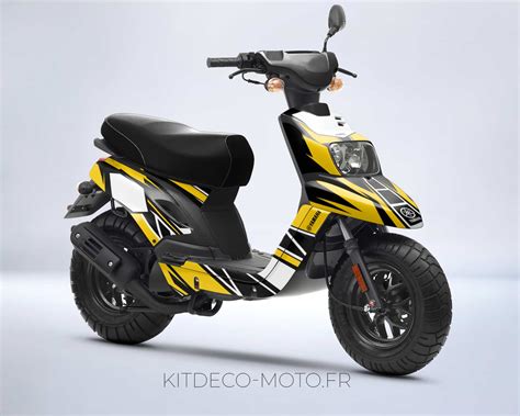 Kit déco MBK Booster 2004 2018 60th Anniversaire Yamaha Jaune