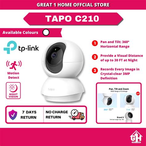 Tp Link Tapo C200 Tapo C210 Tilt Wireless Wifi Home Security Ip