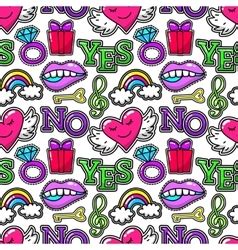 Seamless Pattern With Patches With Sequins Vector Image