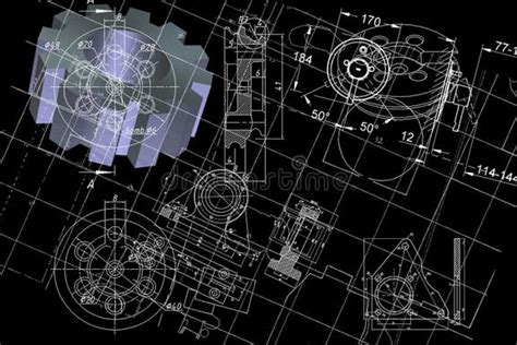 Engineering Technology Blueprint Stock Illustrations 49 569