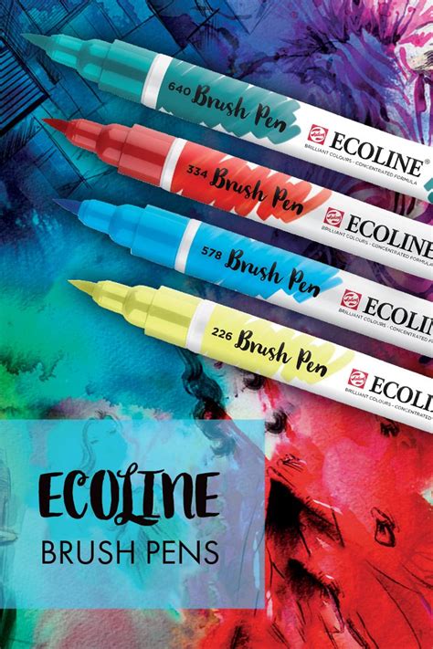 Ecoline Brush Pens are colour matched to Ecoline Watercolour Inks, and ...
