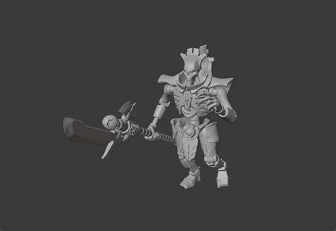 3d File Space Zombie Robots Lich Guardian 28mm Miniature Tabletop