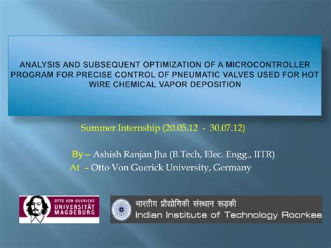 Analysis And Subsequent Optimization Of A Microcontroller Program Pptx Programming Languages