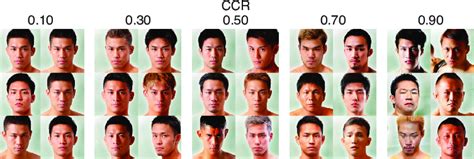 Images Generated By Our Method For Each CCR From The Dataset Of Male Download Scientific