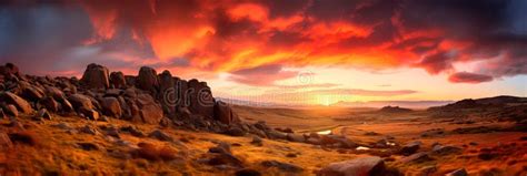 Warm Hues Of A Sunset Casting A Golden Glow Over Creating A Serene And
