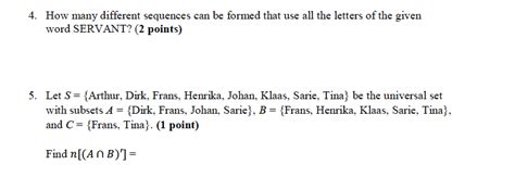 Solved How Many Different Sequences Can Be Formed That Use
