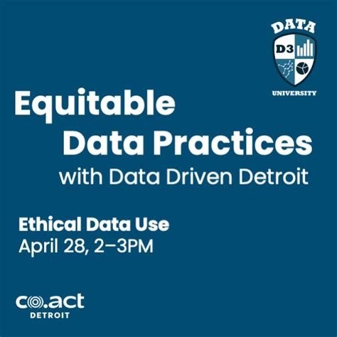 Equitable Data Practices Ethical Data Use Coact Detroit