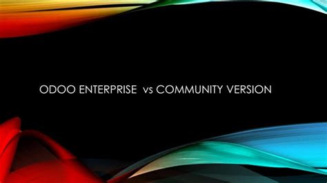 Odoo Enterprise Vs Community Version Pdf Operating Systems Computer Software And Applications