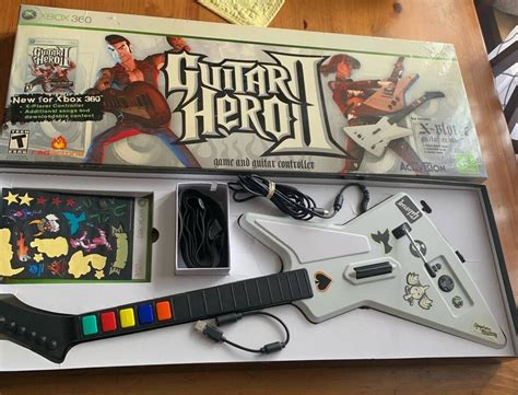 Xbox 360 Guitar Hero Ll X Plorer Guitar In Box With Games Etsy Australia