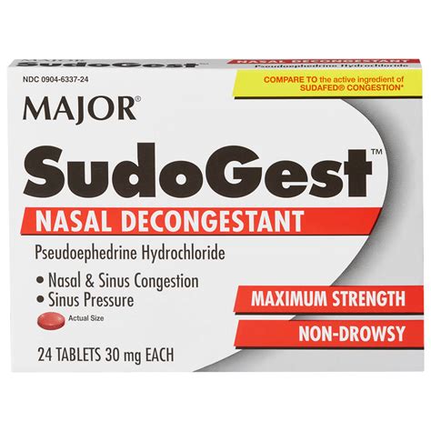 Pseudoephedrine Hcl 30mg Tab