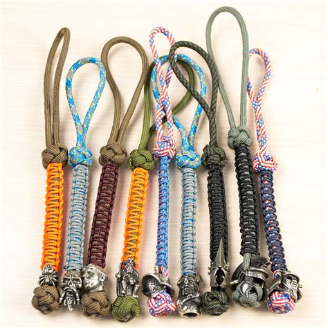 Cool Custom Paracord Lanyard Keychain Key Fob Over 40 Artistic Beads