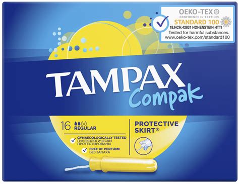Тампоны с аппликатором Tampax Compak Regular, 16 шт - купить с ...