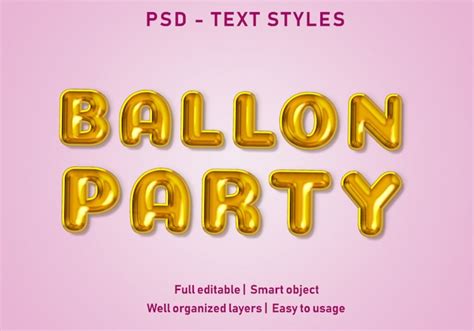 Premium Psd Balloon Text Style Effect