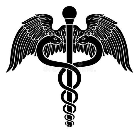 Caduceus Het Medische Symbool Van De Arts Vector Illustratie