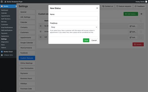 Use Custom Statuses Bookly Appointment Booking And Scheduling Software System