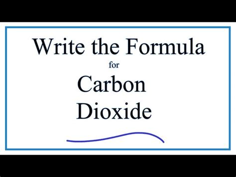 Chemical Formula For Carbon Dioxide