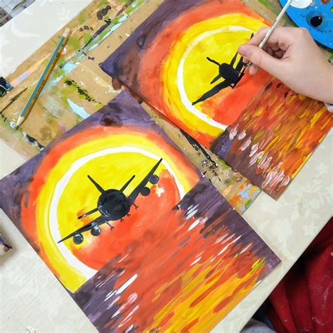 Самолёт в 2024 г Школьные художественные проекты Уроки искусства Рисунки малышей