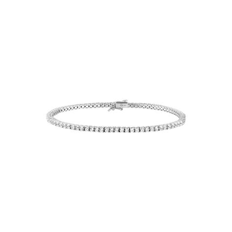 Pulseira Ouro Branco K Diamantes Criados CT