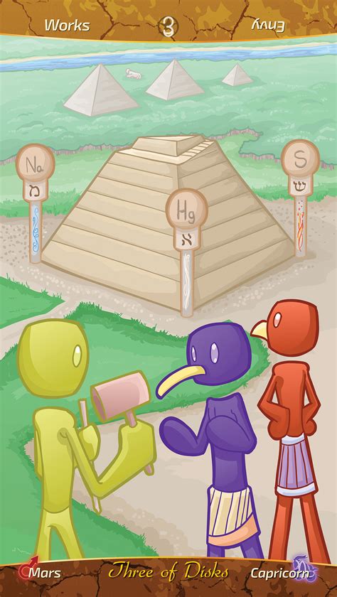 The Three Of Disks Card In Patch Tarot