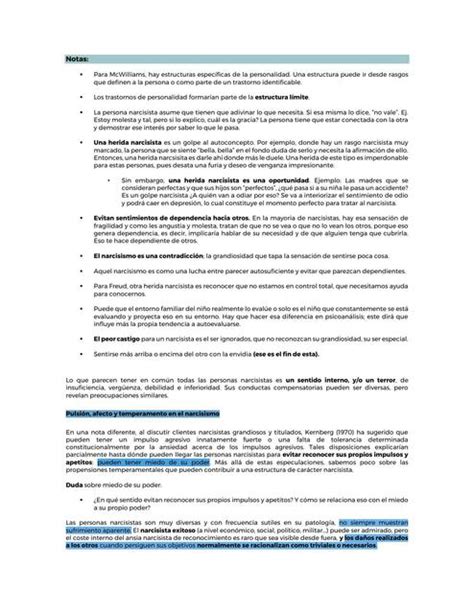 Personalidad Narcisista Patsy Cabero UDocz