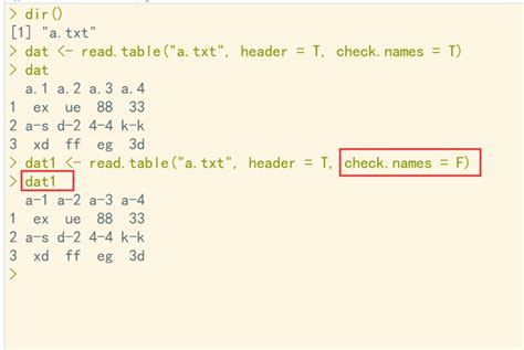 R语言中read table函数中check names F参数的作用 小鲨鱼 博客园