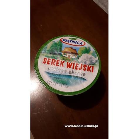 Ile kcal ma Serek wiejski Cottage Cheesee Piątnica Tabele kalorii