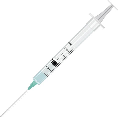 医療用注射器のイラスト透明