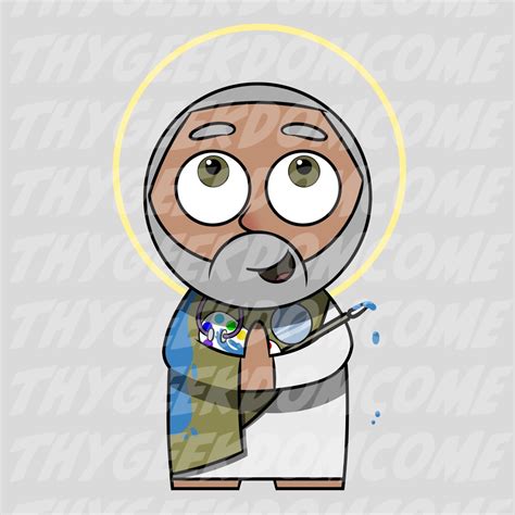 St Luke The Evangelist Coloring Page Thy Geekdom Come