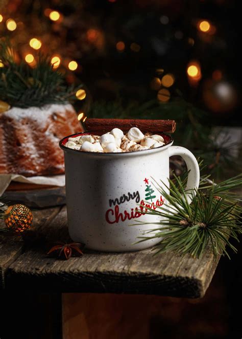 Download Christmas Hot Cocoa Mug Aesthetic Wallpaper