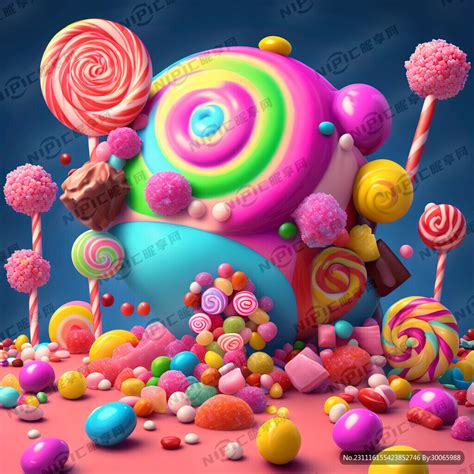 Ai创作图糖果世界 昵图网