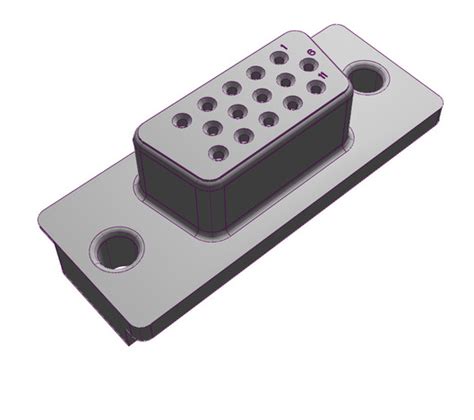 Vga Connector Step Iges D Cad Model Grabcad