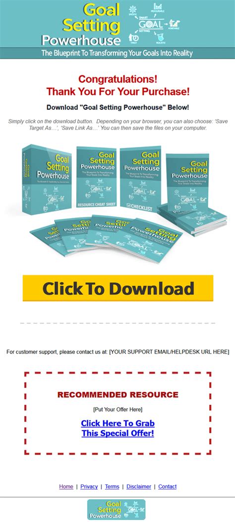 goal setting lead generation package mrr private label rights