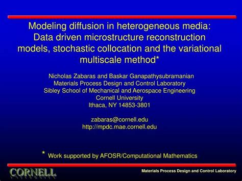 Ppt Modeling Diffusion In Heterogeneous Media Data Driven Microstructure Reconstruction