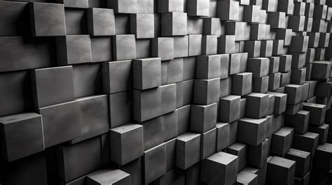 회색 큐브 3d 렌더링에서 벽돌 스택 벽의 배경 3d 라인 3d 블록 입방체 배경 일러스트 및 사진 무료 다운로드