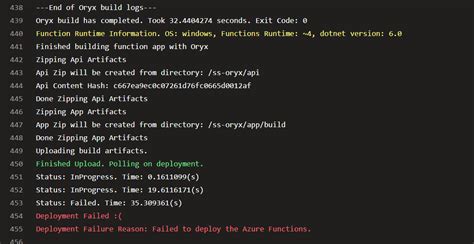 Deployment Failure Reason Failed To Deploy The Azure Functions Issue