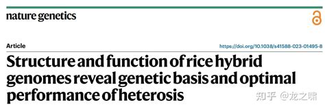 深度解密水稻杂交种基因组的构造与效应 解析旱稻异集杂优势的遗传基础 知乎