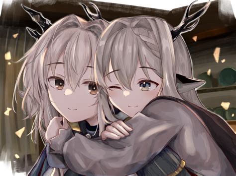 Safebooru 2girls Absurdres Alina Arknights Animal Ears Arknights