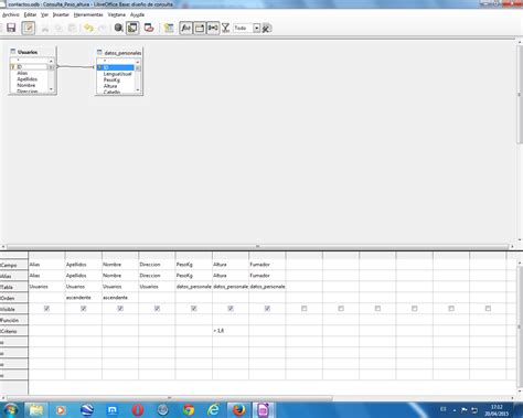 Libreoffice Base Consulta De Dos Tablas Relacionadas Aplicaciones