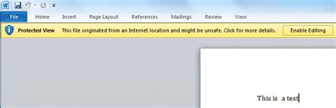 pcs techdept protected view in microsoft office 2010