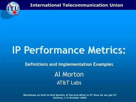 Ppt Ip Performance Metrics Definitions And Implementation Examples