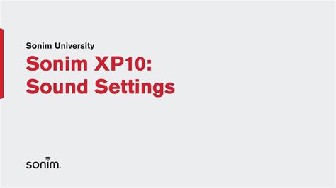 Sonim XP Sound Settings YouTube