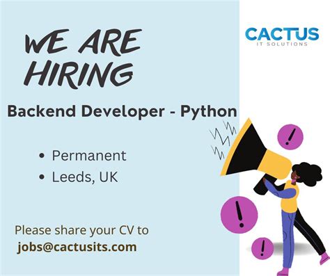 Cactus It Solutions On Linkedin Cactus Hiring Backenddeveloper