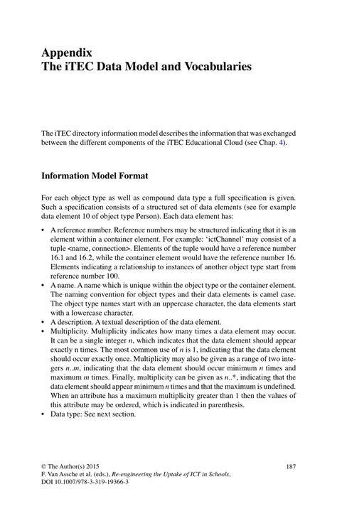 Pdf The Itec Data Model And Vocabularies