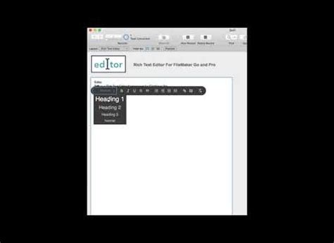 Rich Text Editor For FileMaker Pro Brilliant Scoops