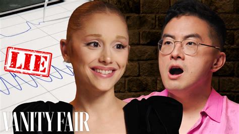 Watch Ariana Grande And Bowen Yang Take Lie Detector Tests Lie Detector
