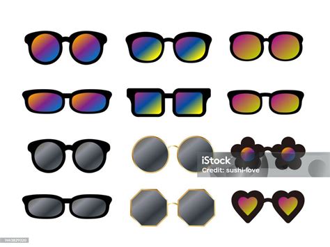 Pixel Glasses Different Types Of Glasses Vector Set向量圖形及更多商務圖片 Istock