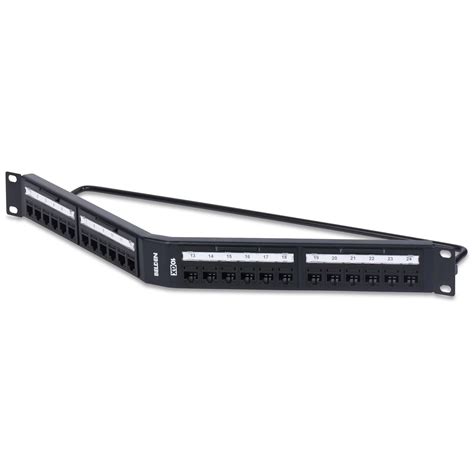 Belden Rvappa1u24bk Angled Patch Panel Cat 6a 24 Port 1