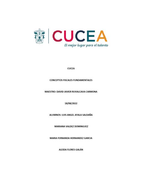 U1a1 Conceptos Del Derecho Fiscal Pdf Impuestos Gobierno