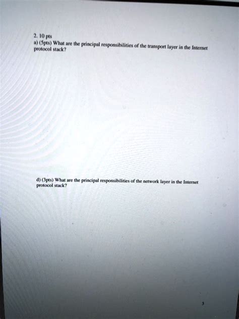 Solved 210 Pts What Are The Principal Responsibilities Of The