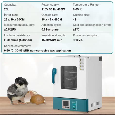 Lab Incubator 20l Rt 0 65 Egg Incubator Pid Temperature